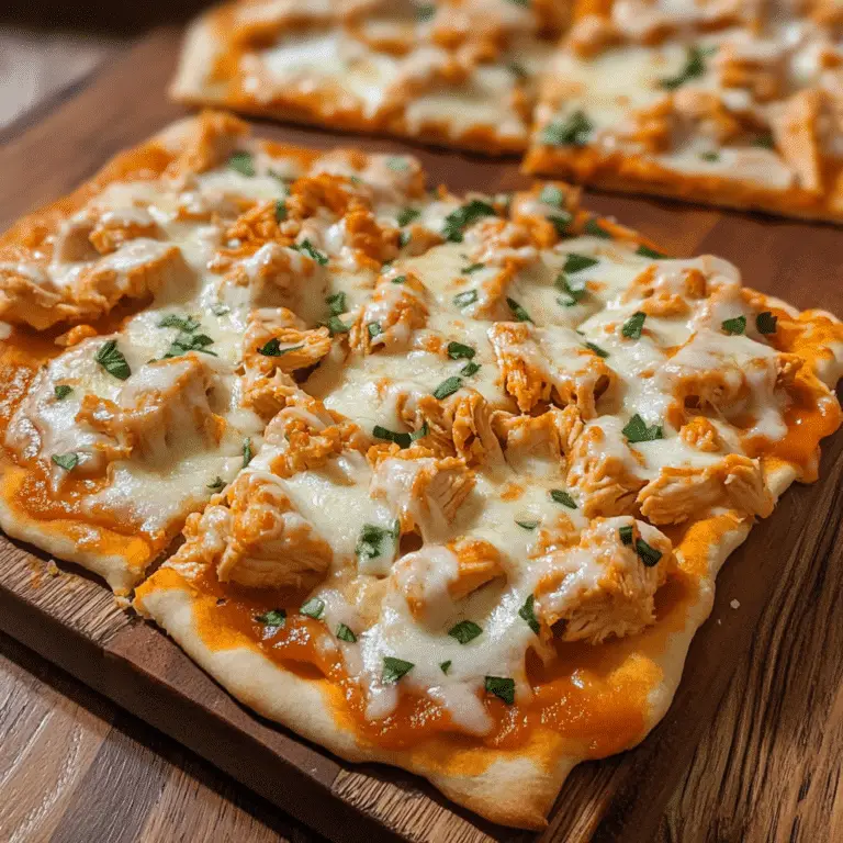 Buffalo Chicken Flatbread Pizza Recipe - Crisp And Yum