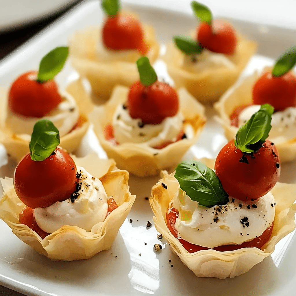 Caprese Phyllo Cups