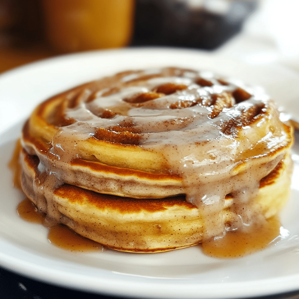 Cinnamon Roll Pancakes - Crisp And Yum