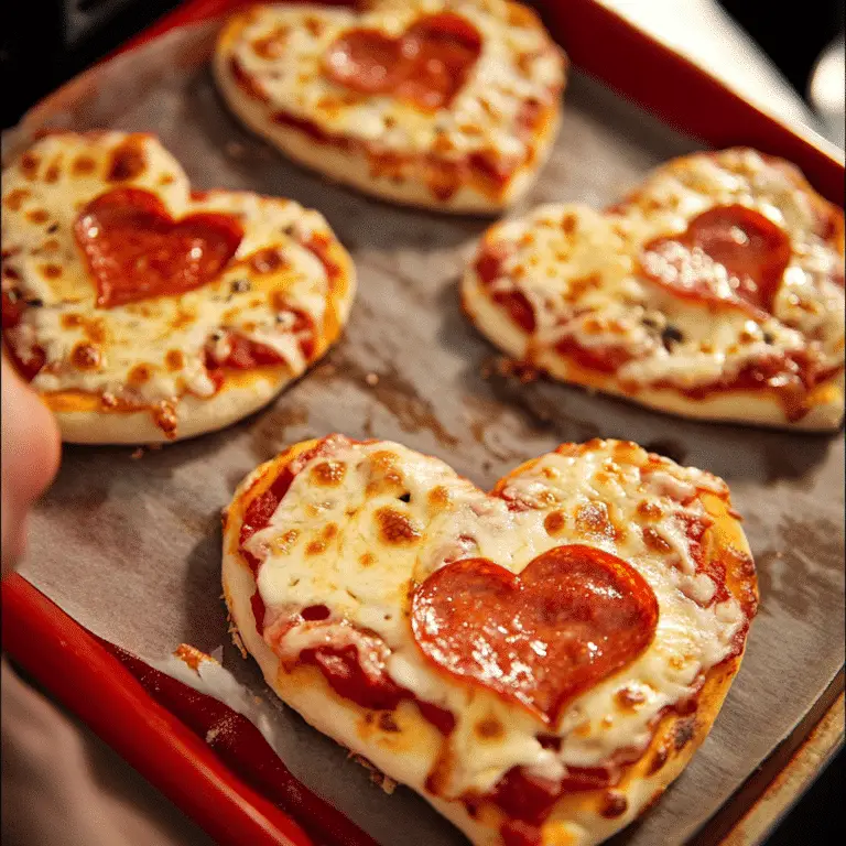 Heart-Shaped Pizzas