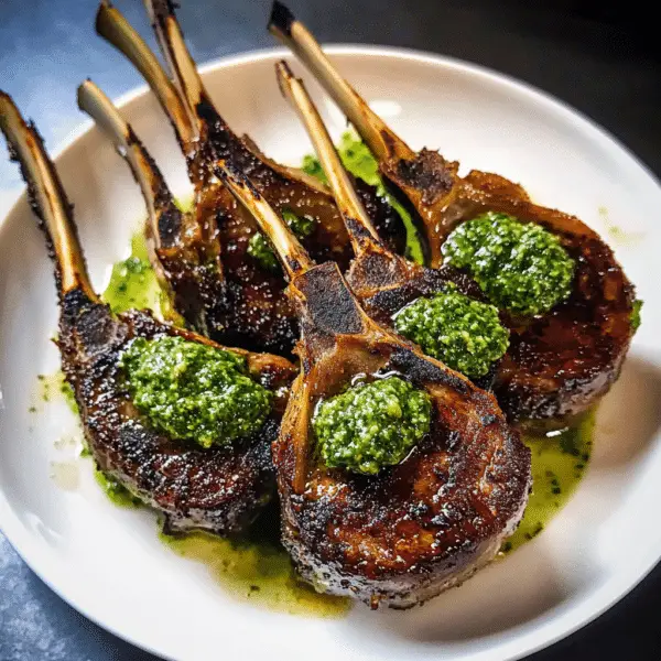 Lamb Lollipops with Mint Pesto - Crisp And Yum