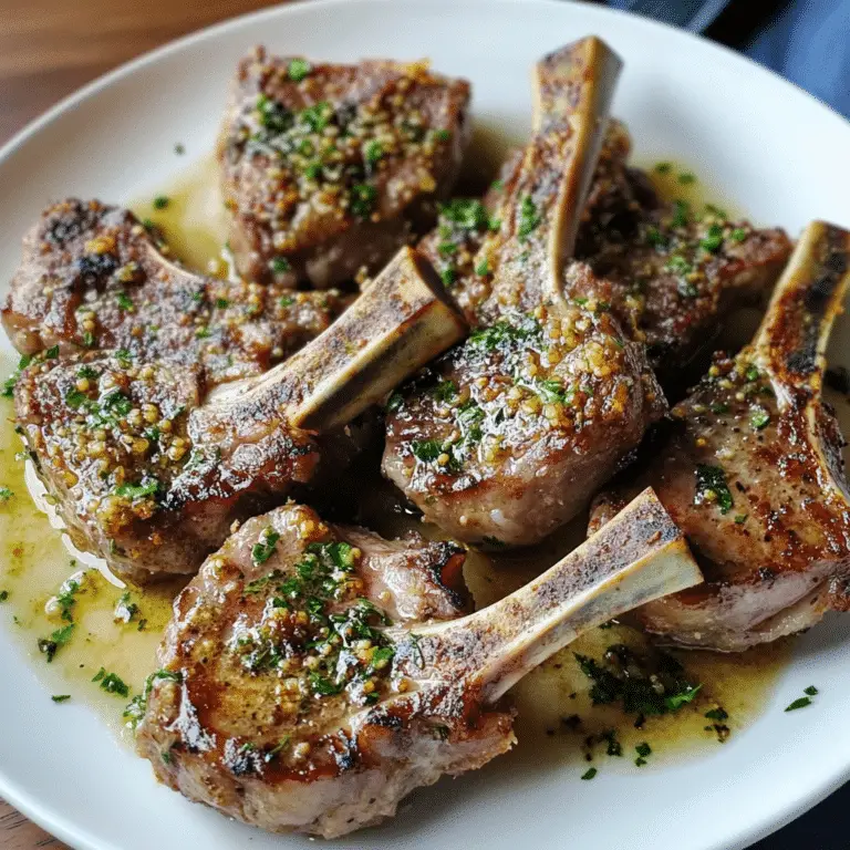 Pan Seared Garlic Butter Lamb Chops - Crisp And Yum