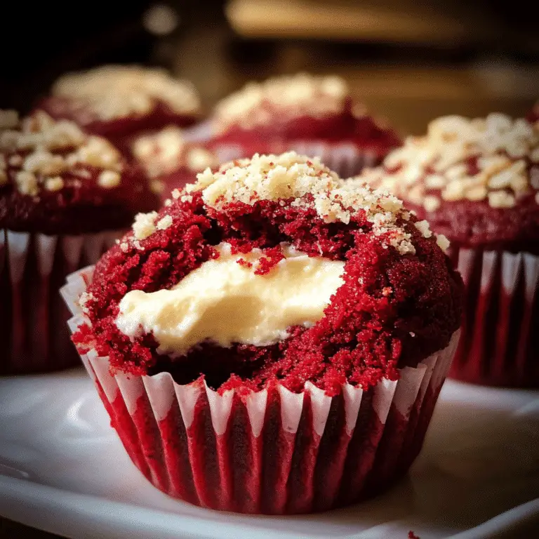 Red Velvet Muffins with Cream Cheese Filling