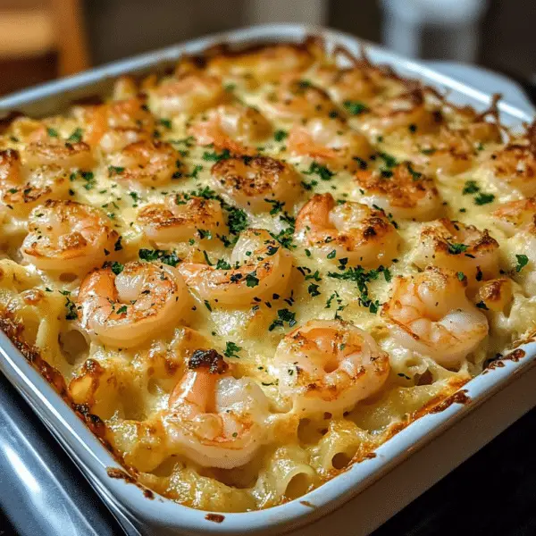 Shrimp Scampi Pasta Bake