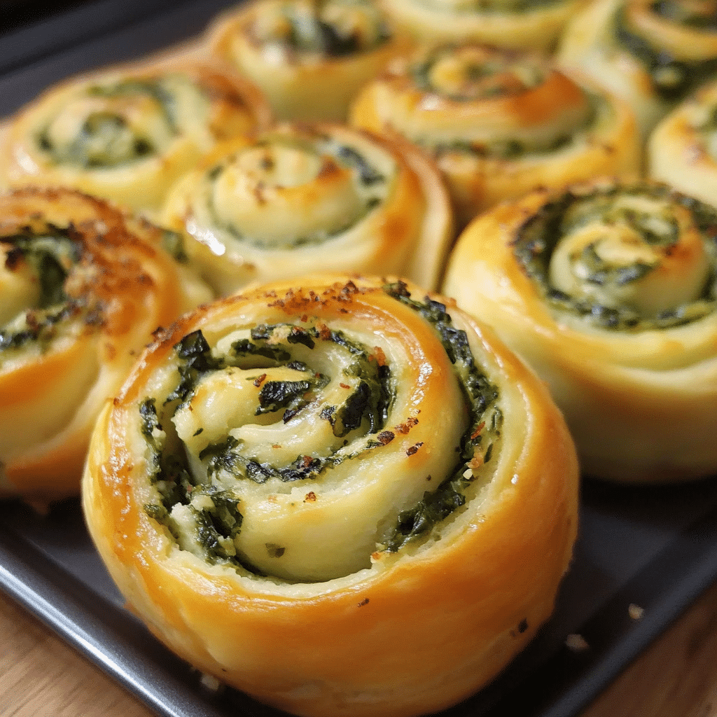 Spinach and Ricotta Rolls - Crisp And Yum