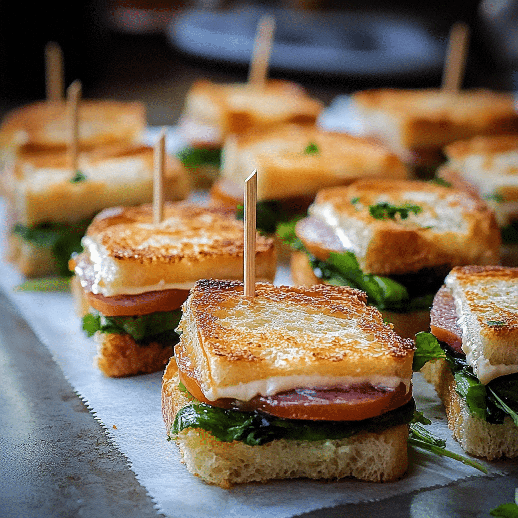 French Pressed Sandwich Bites - Crisp And Yum