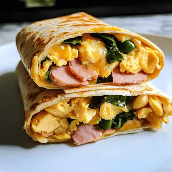 Ham, Egg, and Cheese Breakfast Wraps - Crisp And Yum