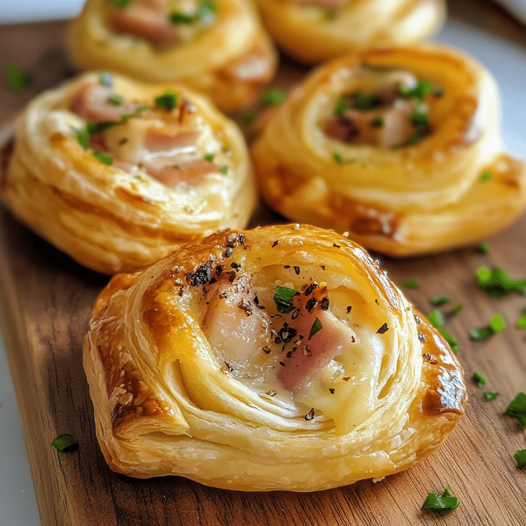 Ham & Cheese Puff Pastry - Crisp And Yum