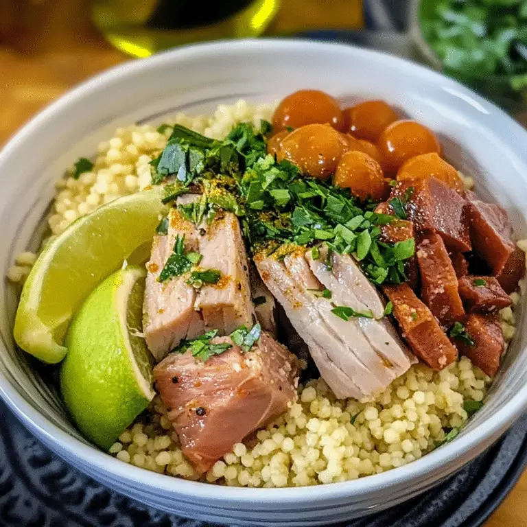 Mediterranean Couscous Tuna Bowls - Crisp And Yum