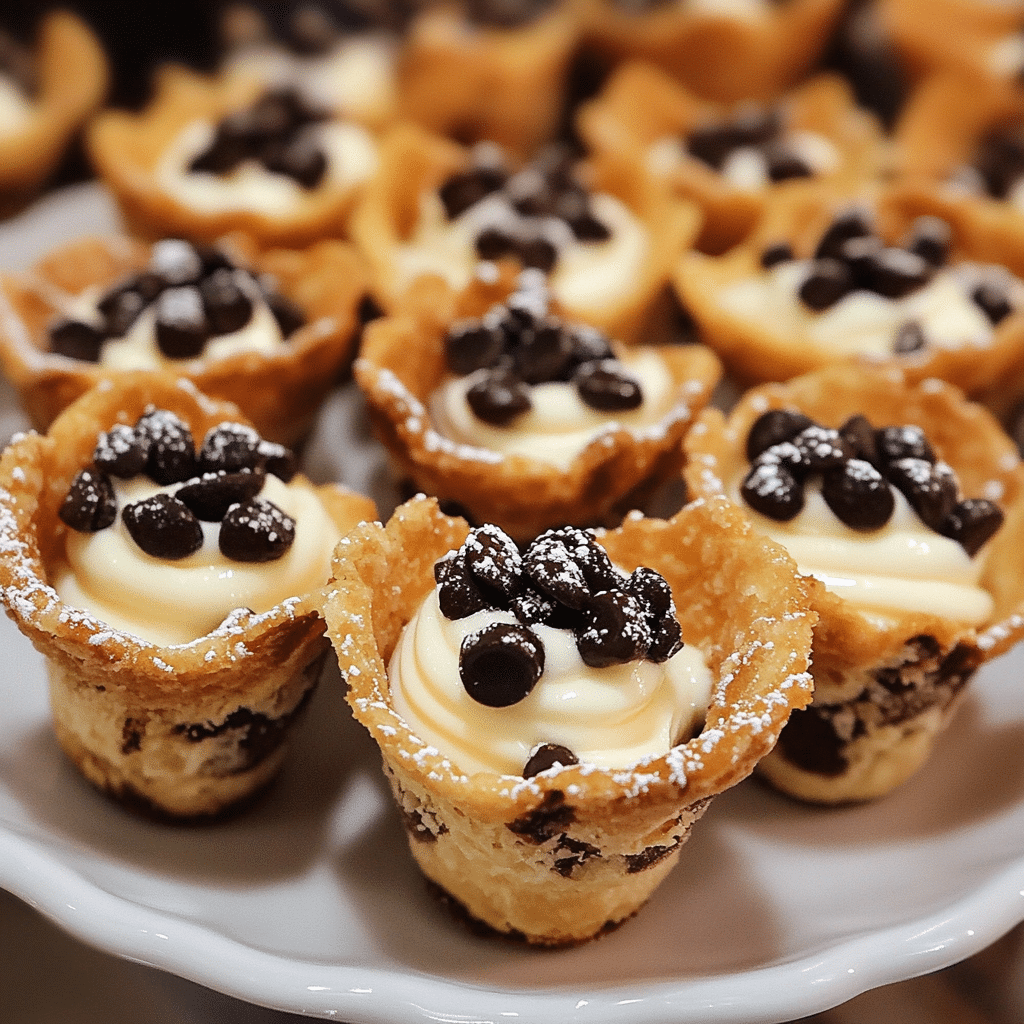 Mini Cannoli Cups - Crisp And Yum