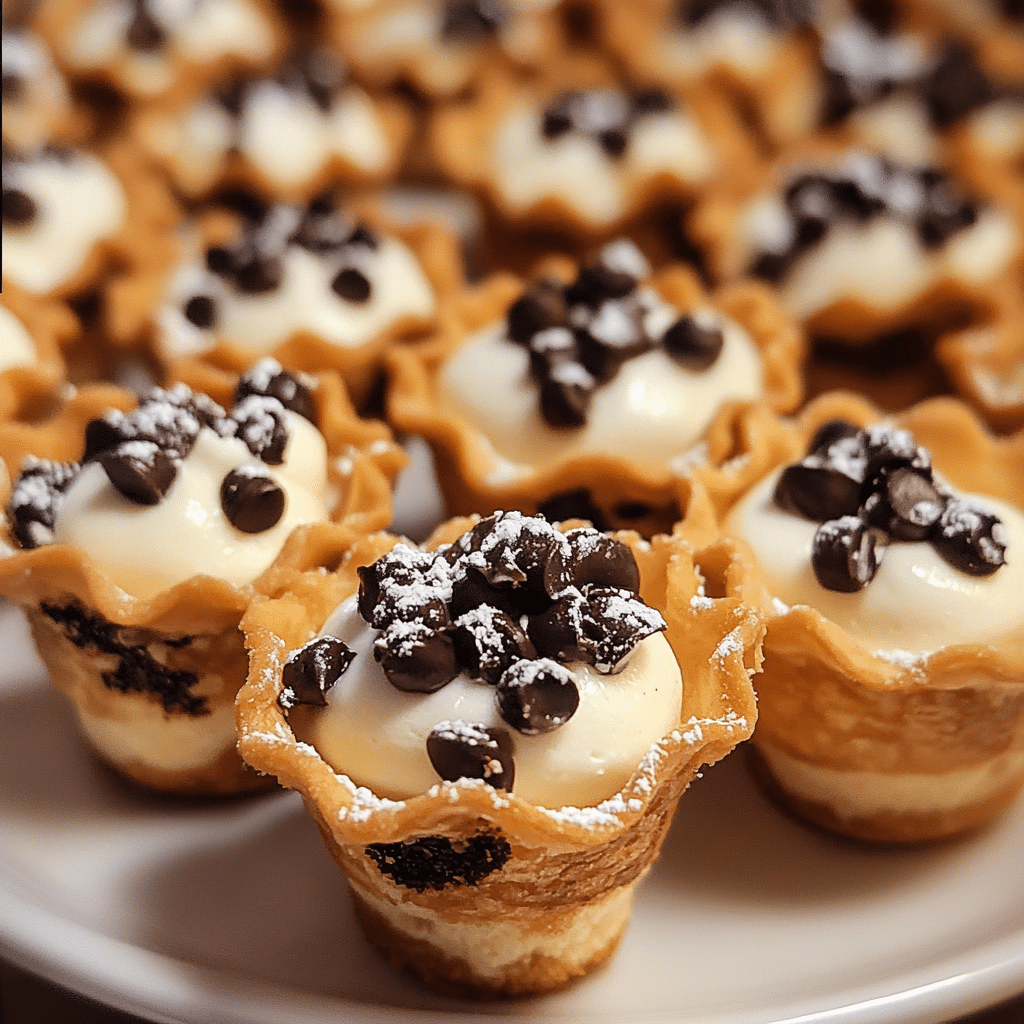 Mini Cannoli Cups - Crisp And Yum