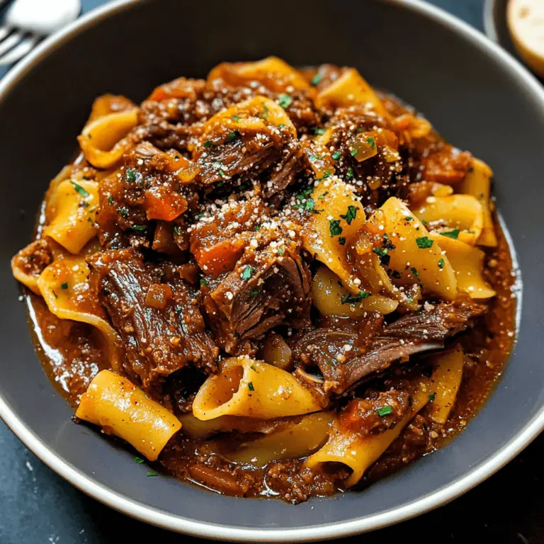 Slow-Cooked Short Rib Ragu - Crisp And Yum
